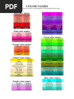 List of Colors (Compact) - Wikipedia, The Free Encyclopedia | PDF ...