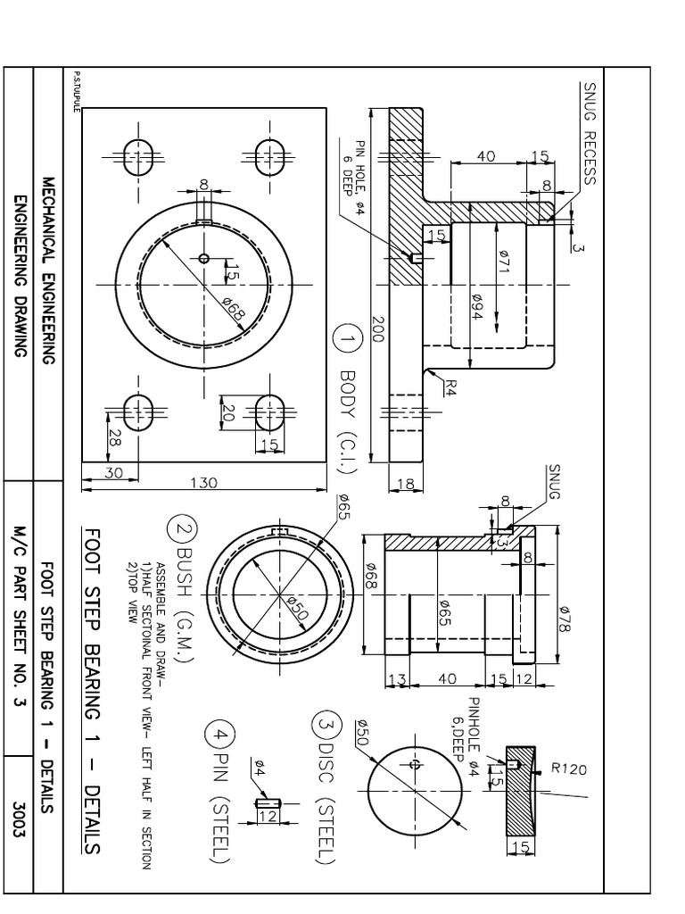 3003 - FOOT STEP BEARING 1 - DETAILS-Model PDF | PDF