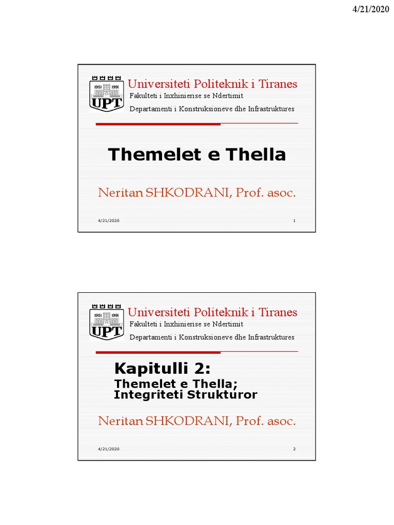 Kapitulli 2 Integriteti Strukturor-2020 | PDF