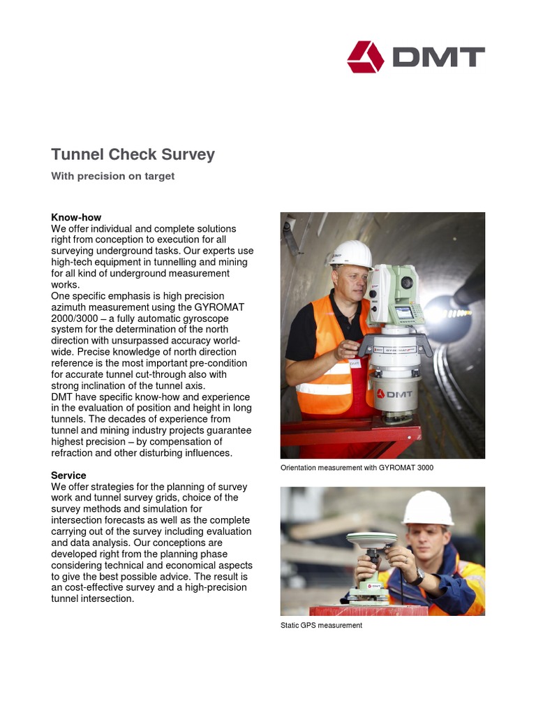 Tunnel Check Survey: With Precision On Target | PDF | Surveying ...