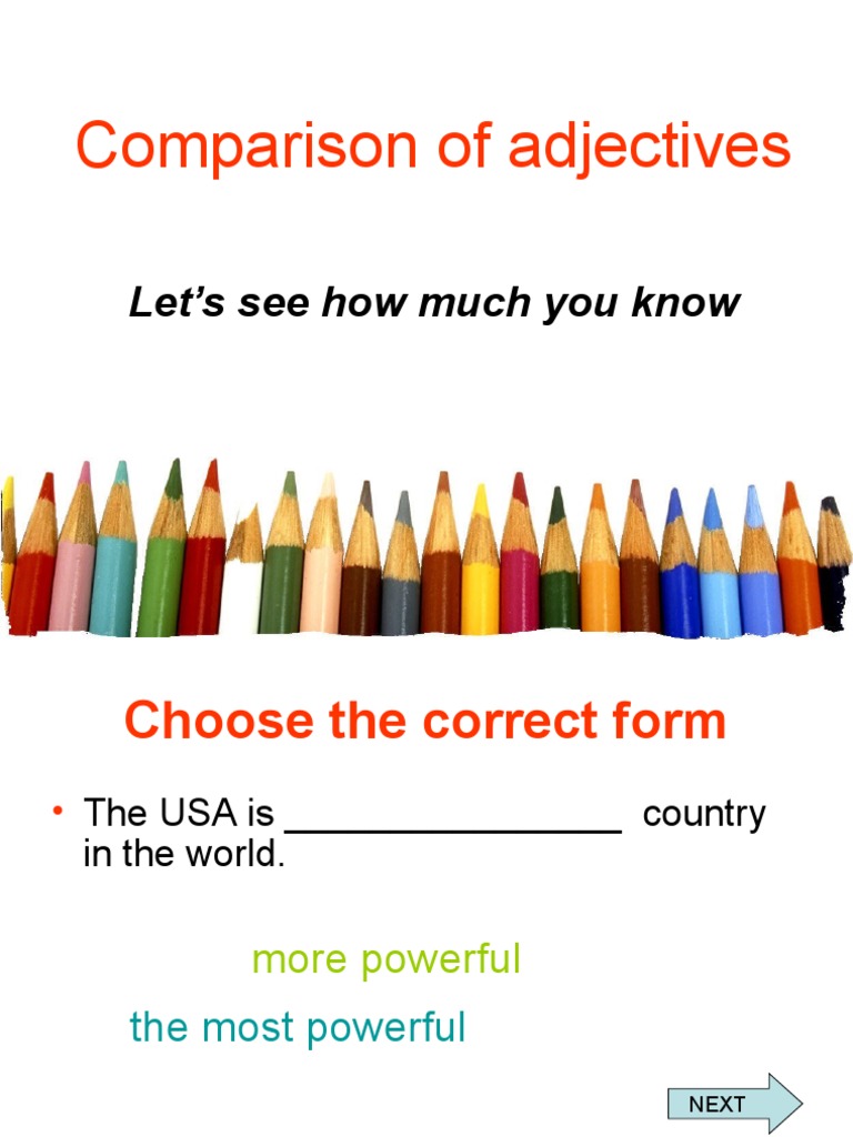 Comparison of Adjectives: Let's See How Much You Know | PDF