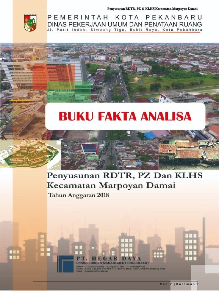 Buku Fakta Analisa RDTR Kec. Marpoyan Damai 1 | PDF