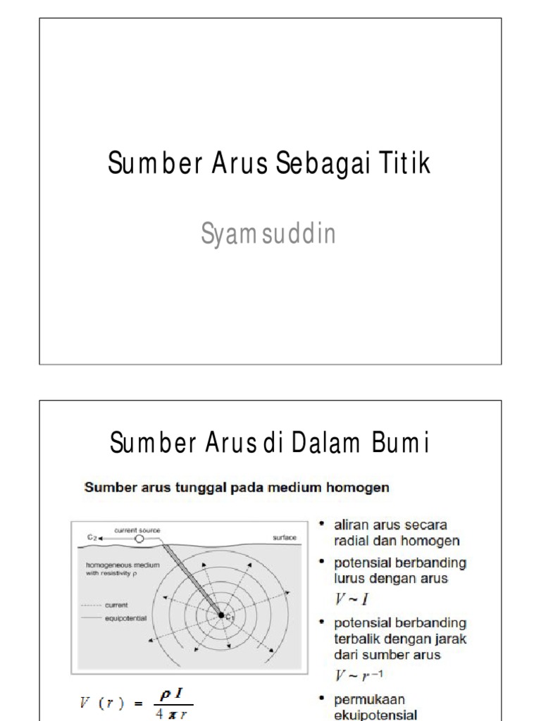 Dasar-Dasar Teori Metode Geolistrik PDF | PDF