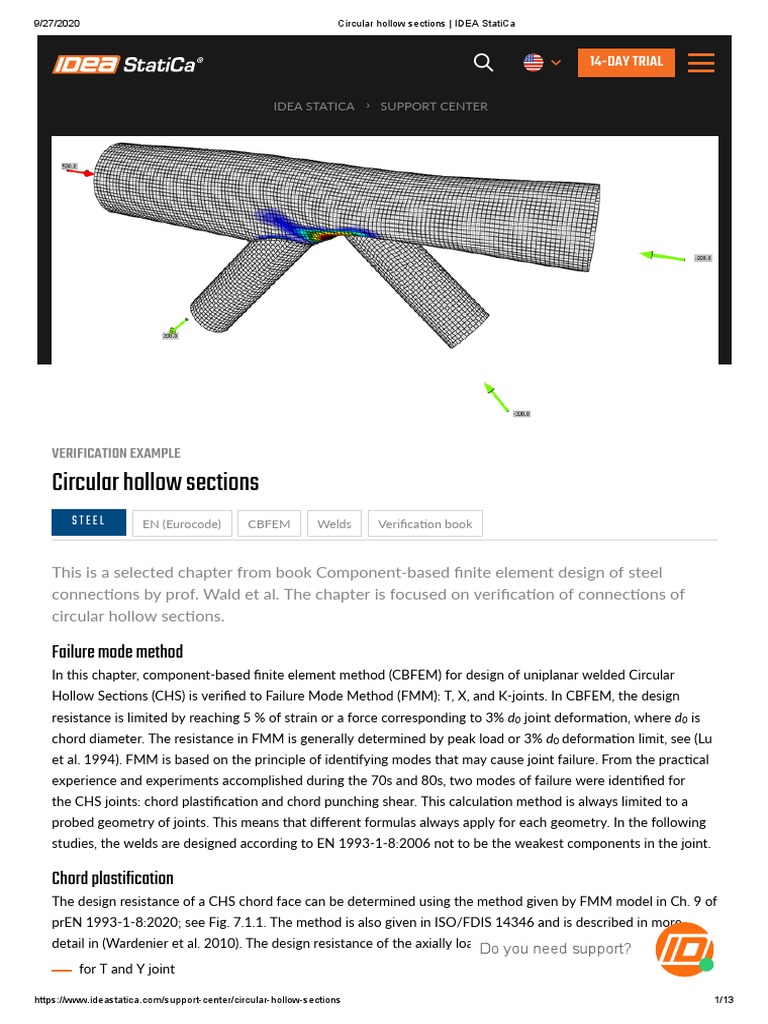 Circular Hollow Sections - IDEA StatiCa | PDF | Truss | Mechanical Engineering