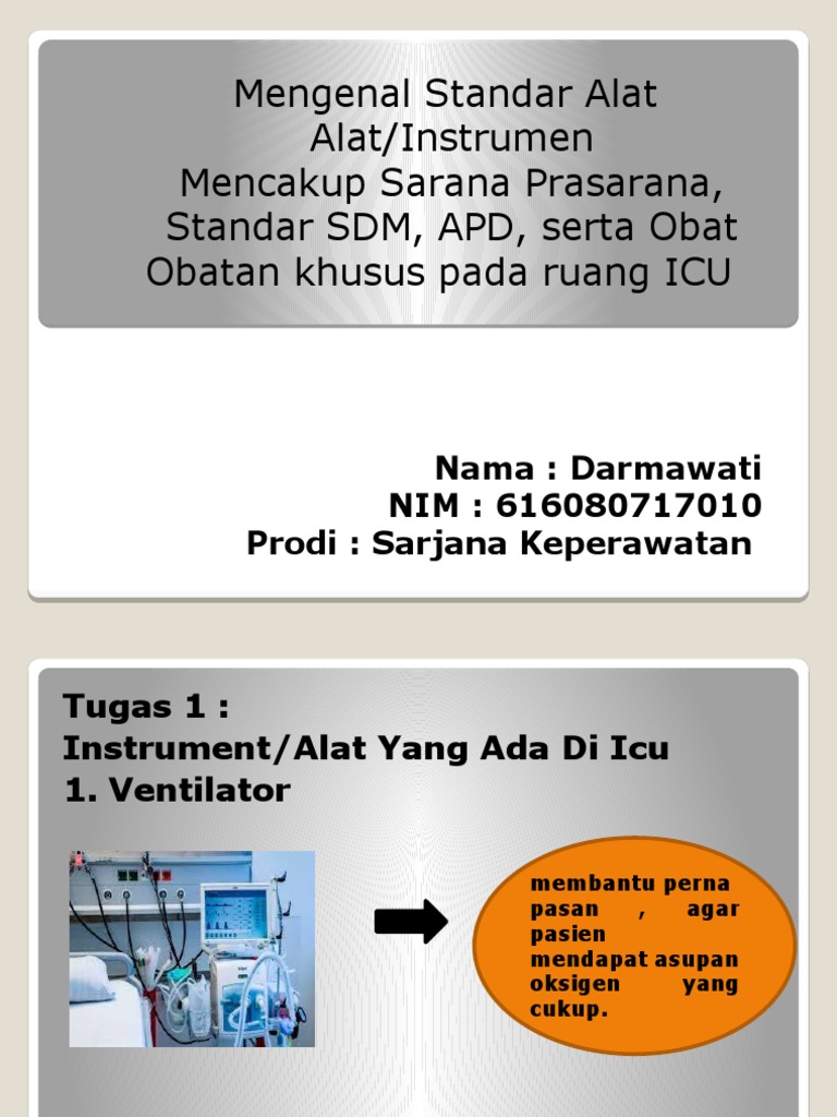 Standar Dan Alat/instrumen Di Ruang ICU | PDF