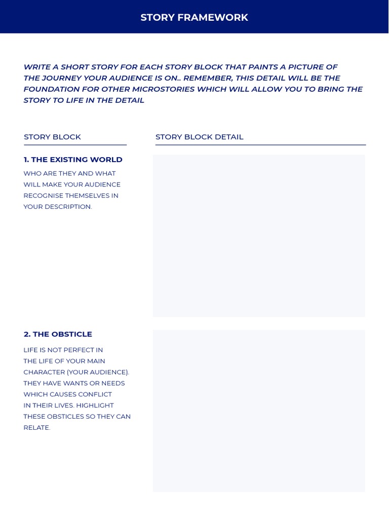 Story Framework: Story Block Story Block Detail | PDF | Philosophy