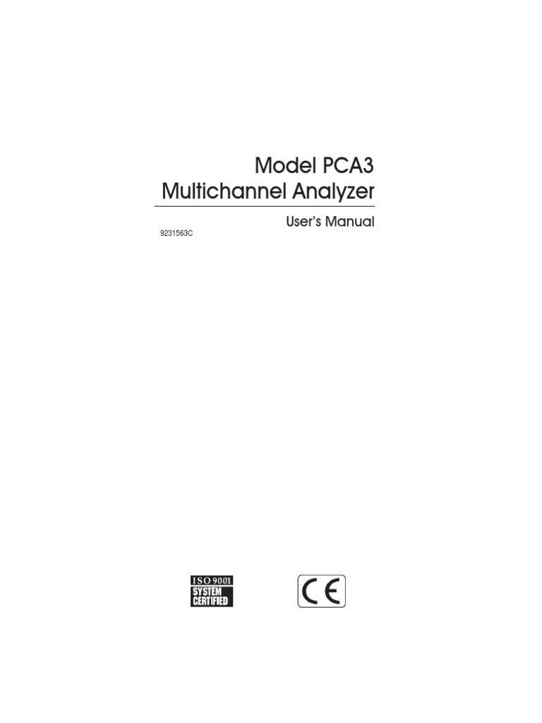 PCA3 Multichannel Analyzer User's Manual | PDF | Analog To Digital Converter | Digital Technology