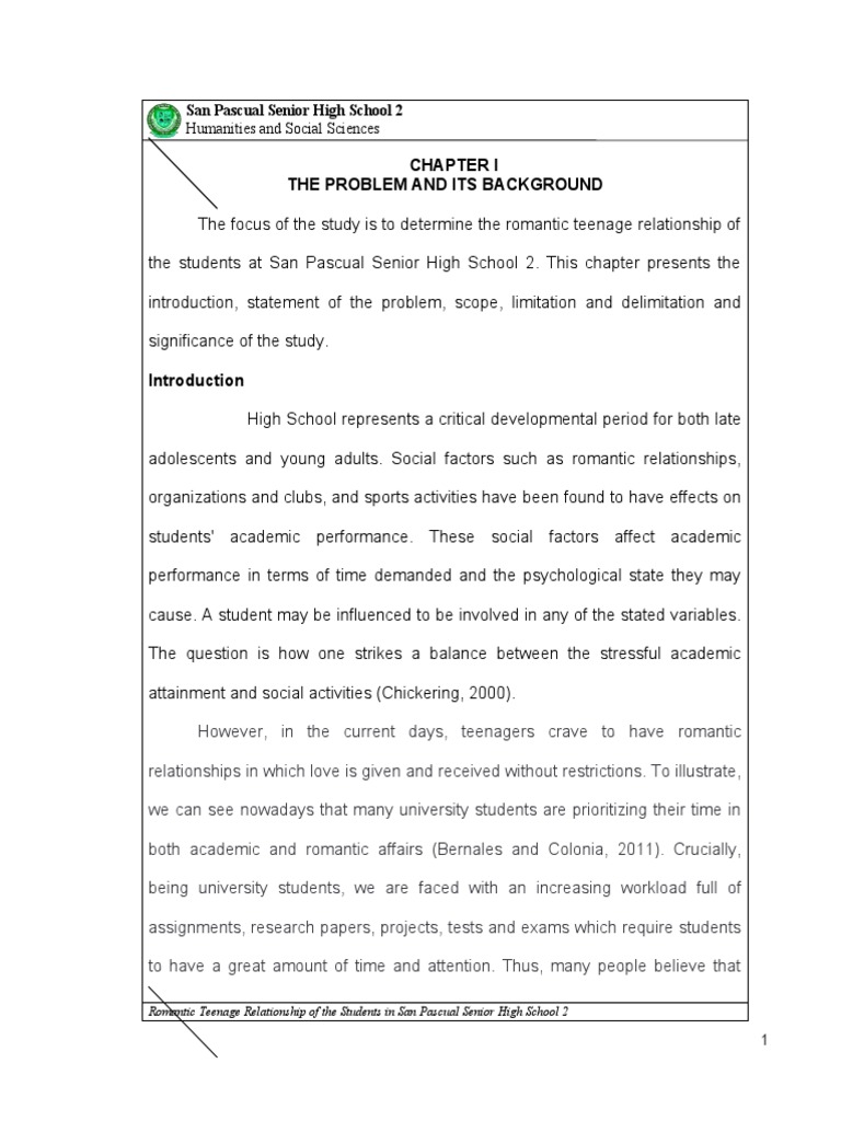 Final Practical Romantic Relationship | PDF | Adolescence | Romance (Love)