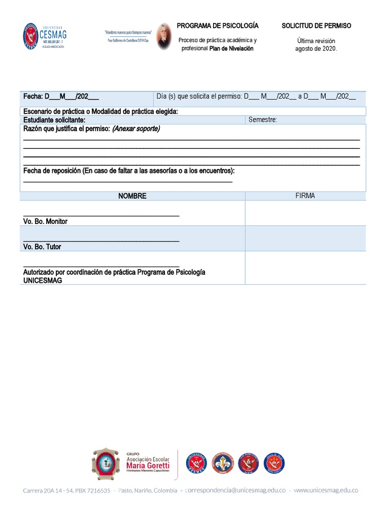 FPP4 - Formato de Solicitud de Permisos | PDF | Negocios