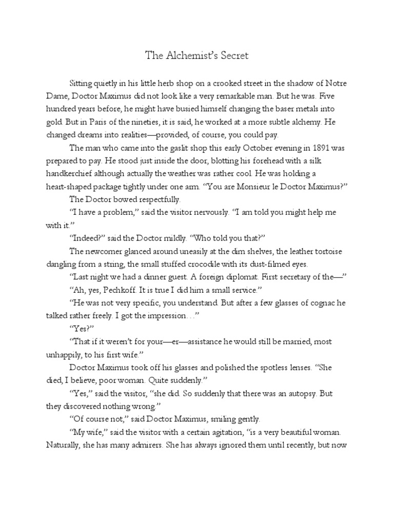 The Alchemist's Secret | PDF