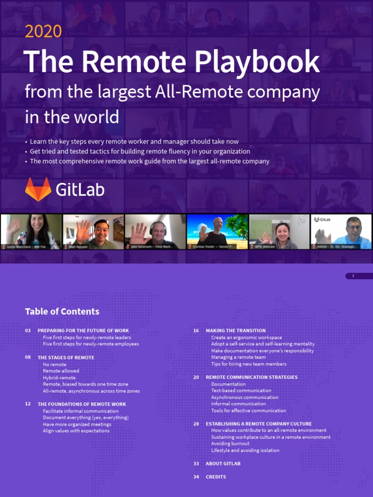 Remote Work Playbook by GitLab | PDF | Telecommuting | Employment