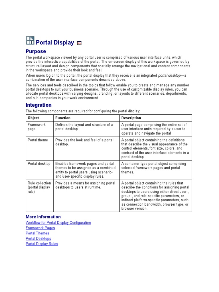 Portal Display | PDF | Page Layout | Desktop Environment