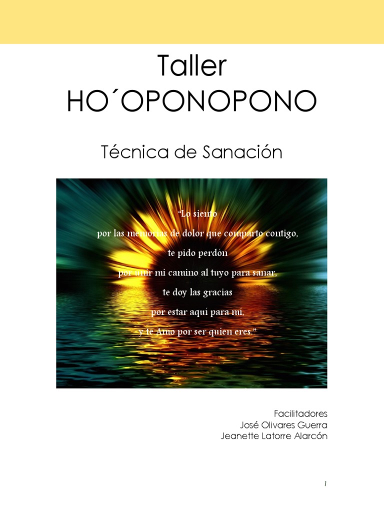Manual Ho'oponopono | PDF | Yo | Sufrimiento