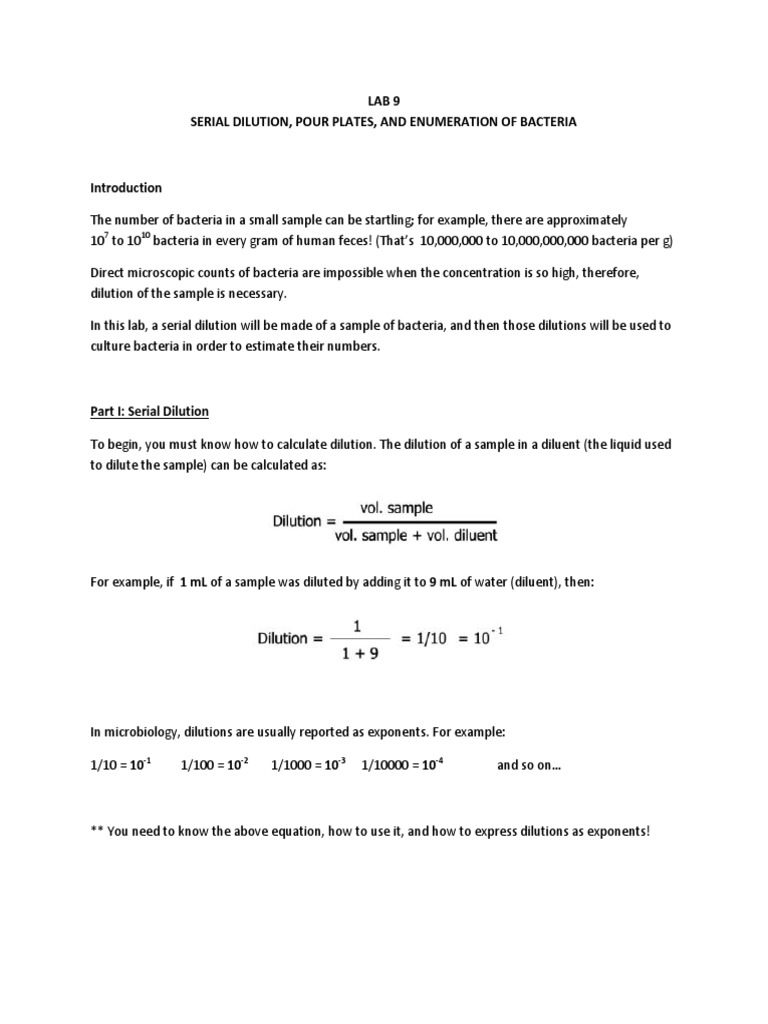 Serial Dilution Esy Steps PDF | PDF | Colony Forming Unit | Laboratory ...