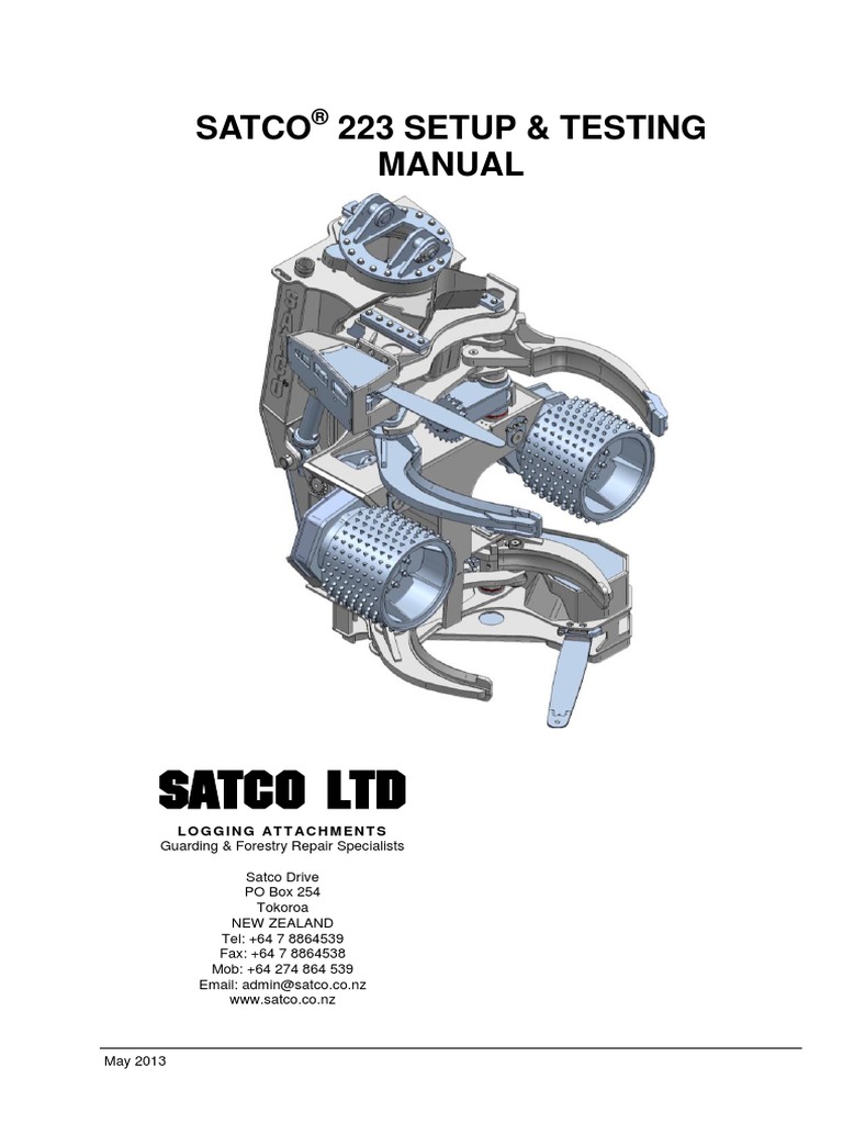 Satco LTD: Satco 223 Setup & Testing Manual | PDF | Valve | Electric Motor