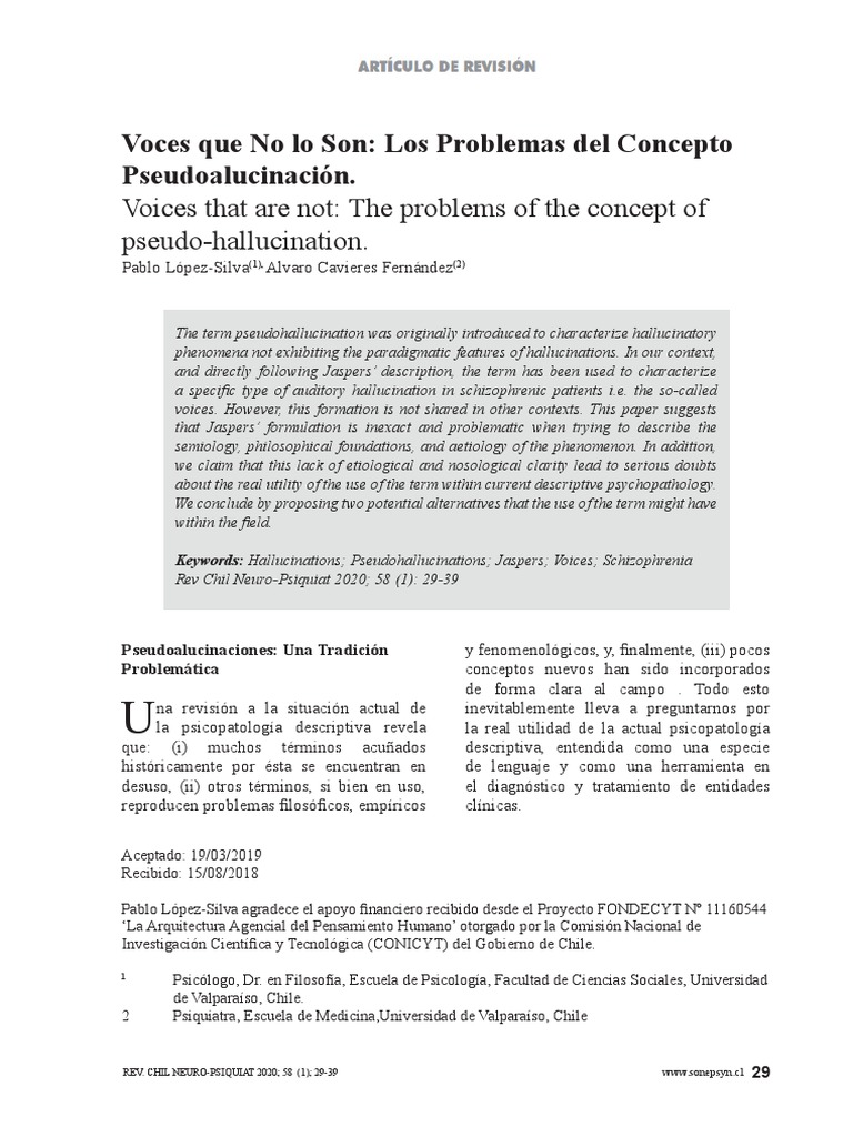 Pseudoalucinación | Descargar gratis PDF | Alucinación | Percepción