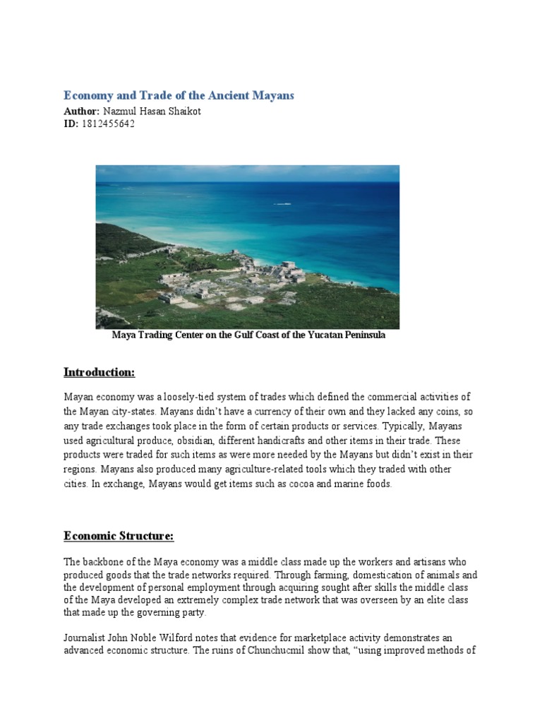 Economy and Trade of The Ancient Mayans | PDF | Maya Civilization ...