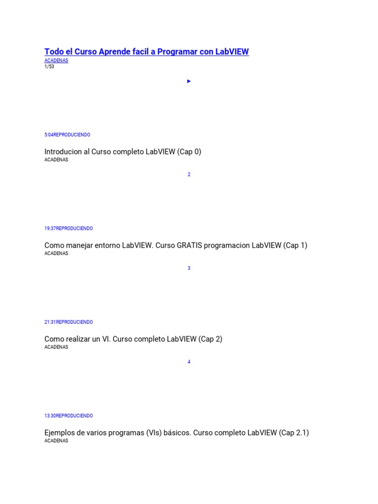 Todo El Curso Aprende Facil A Programar Con LabVIEW | PDF | Desarrollo ...