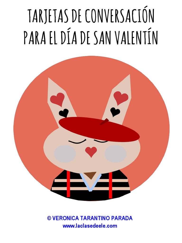Tarjetas Conversacion San Valentin PDF | PDF | día de San Valentín | Amor