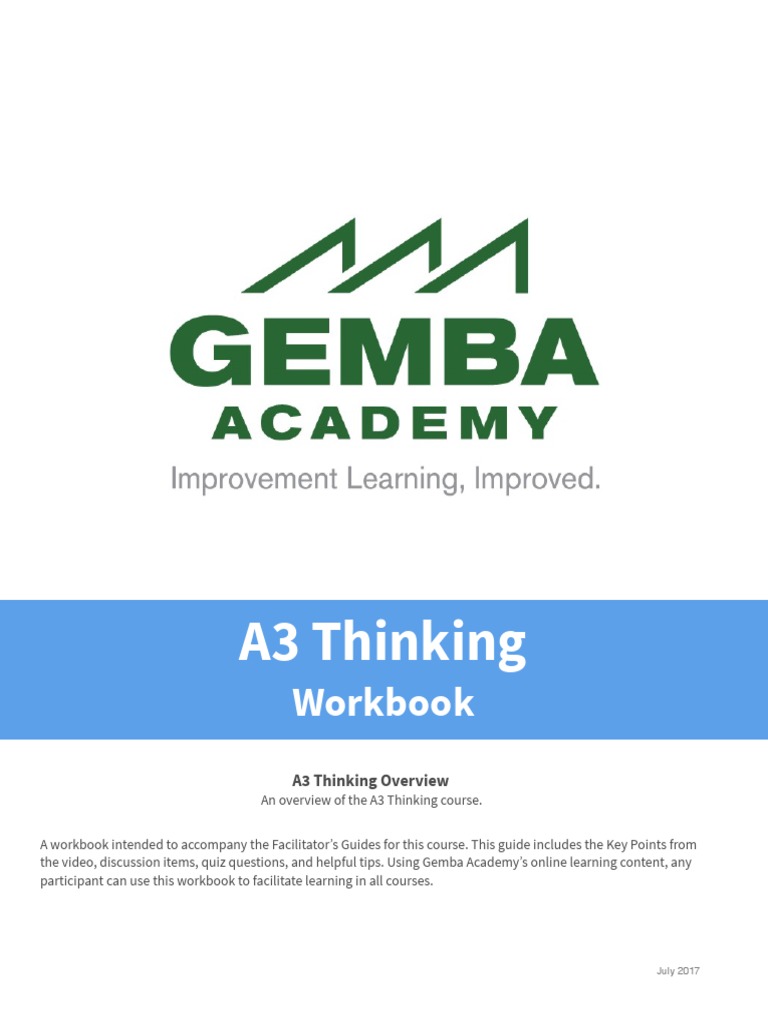 A3 Thinking Workbook Overview | PDF | Communication | Learning
