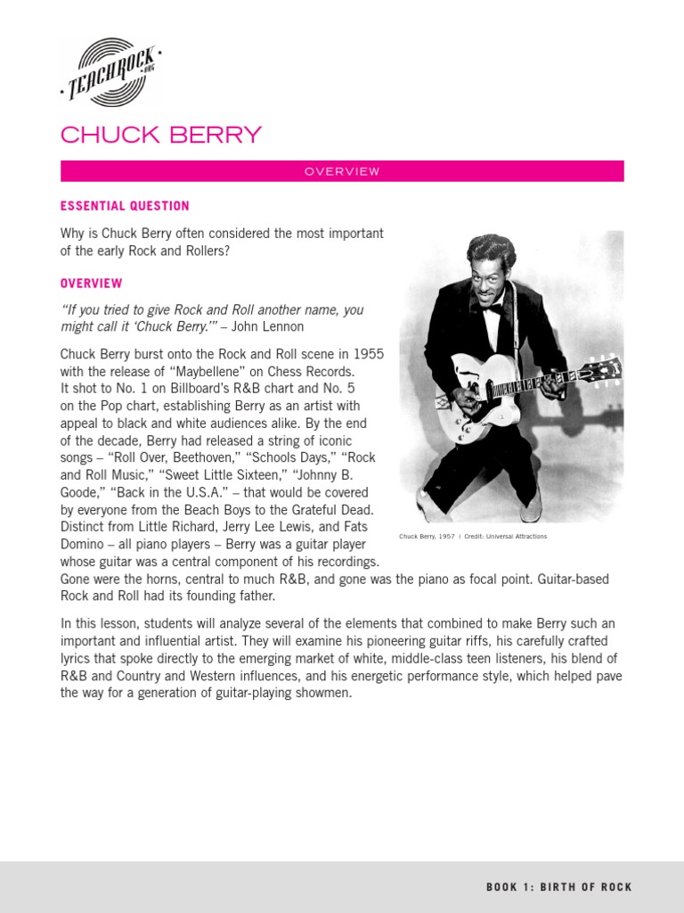 Chuck Berry: Founding Father of Rock | PDF | Rock And Roll | Rhythm And ...