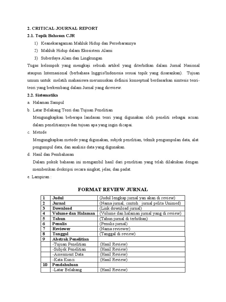Format Tugas CJR | PDF