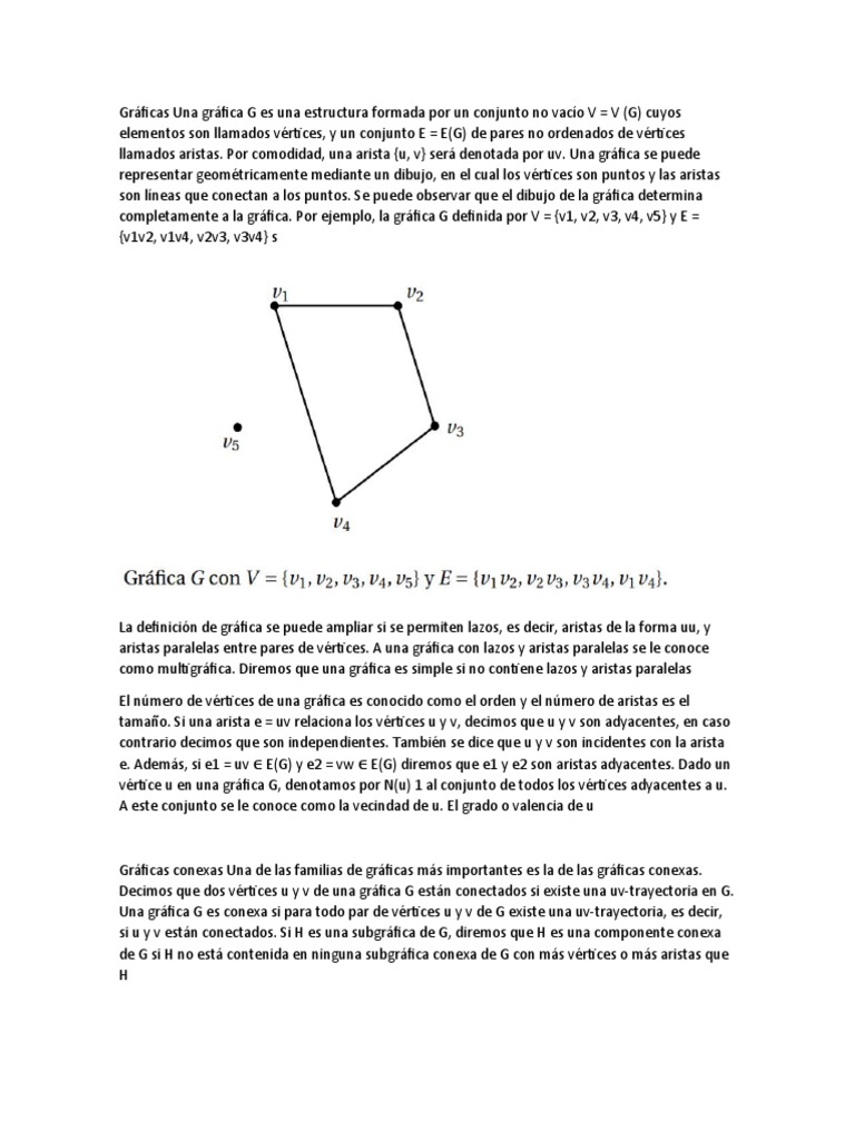 Introducción a Gráficas y Multigráficas | PDF | Vértice (teoría de ...