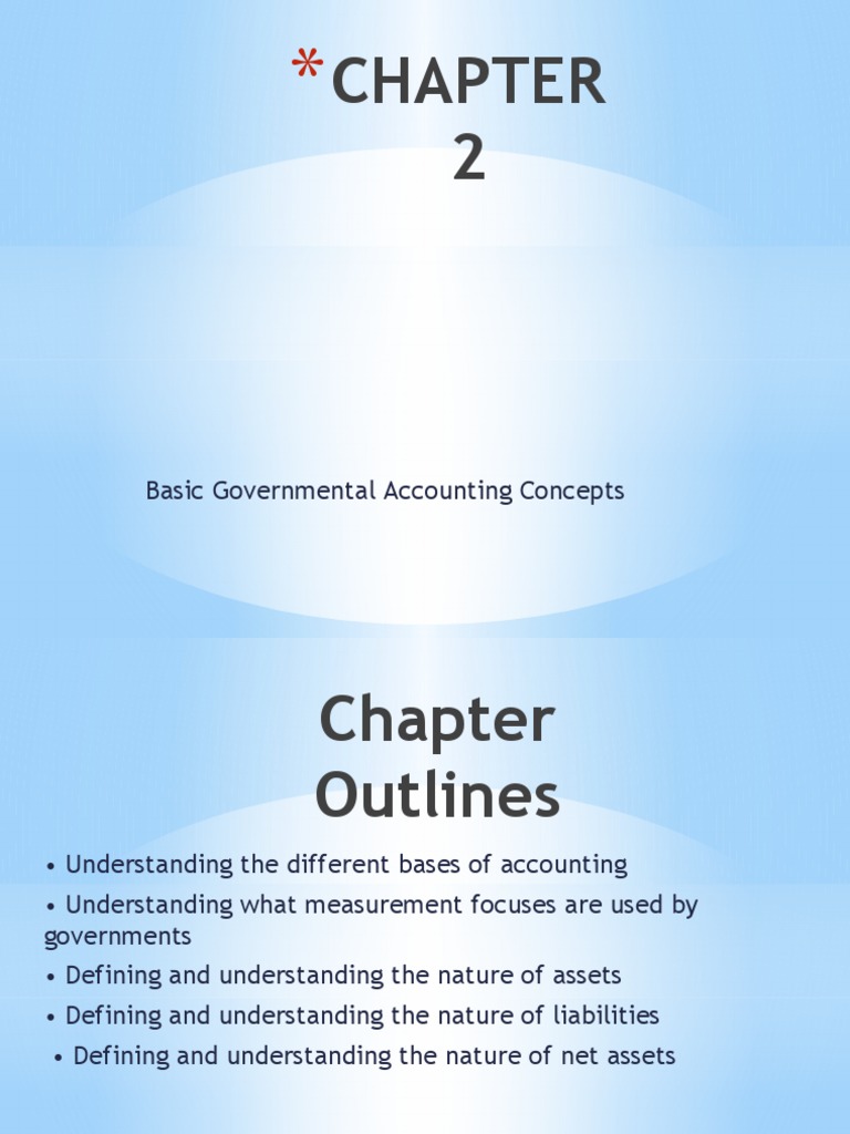 Basic Governmental Accounting Concepts | PDF | Basis Of Accounting ...