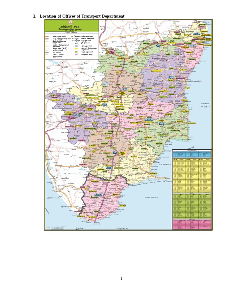 Tamil Nadu RTO Office Locations and Codes | PDF