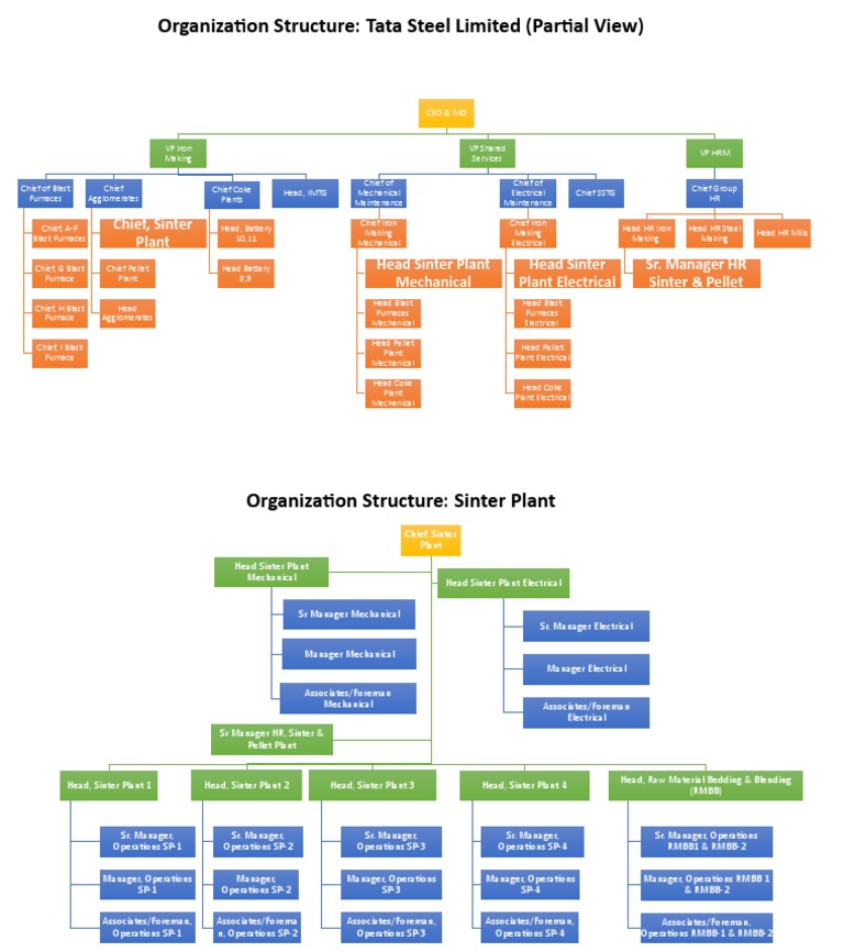 Tata Steel Organizational Structure Overview | PDF | Business Process ...