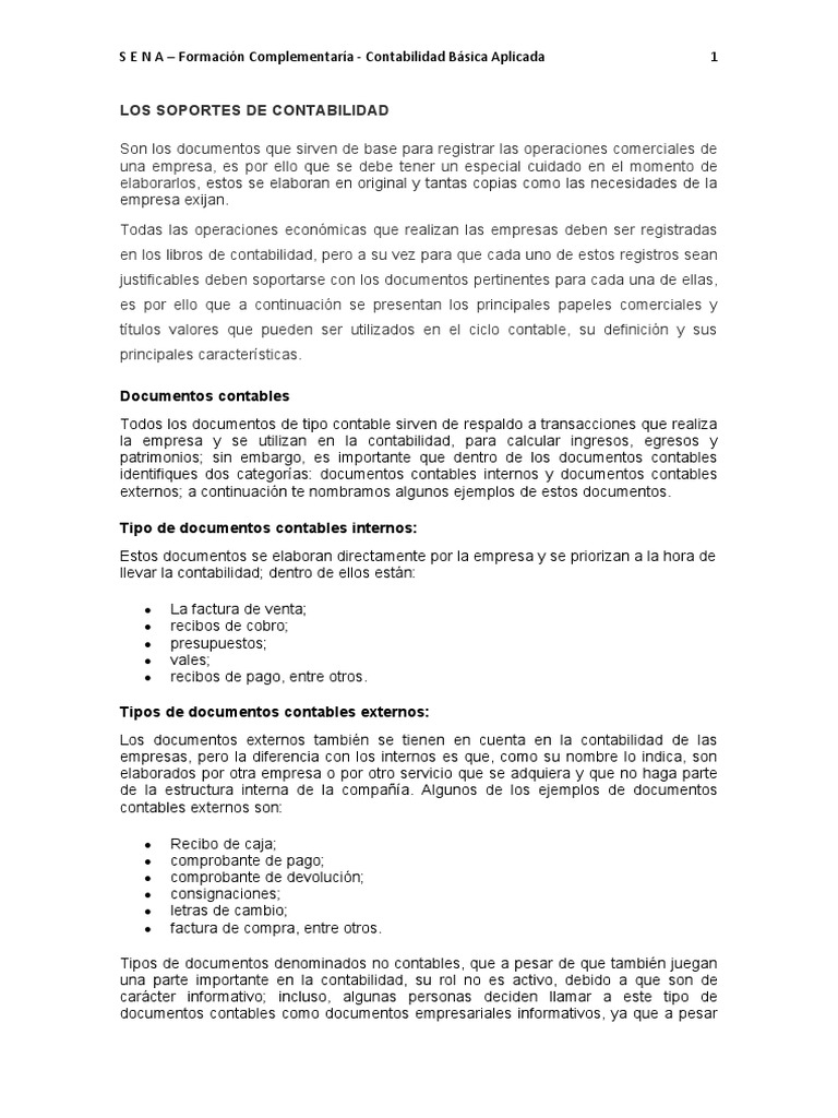 7 - Los Soportes de Contabilidad | PDF | Factura | Contabilidad