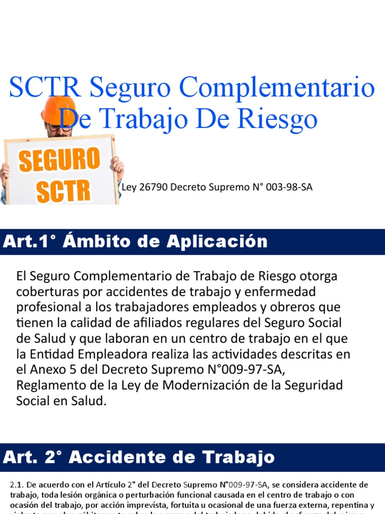 SCTR Seguro Complementario de Trabajo de Riesgo | PDF | Seguro | Labor