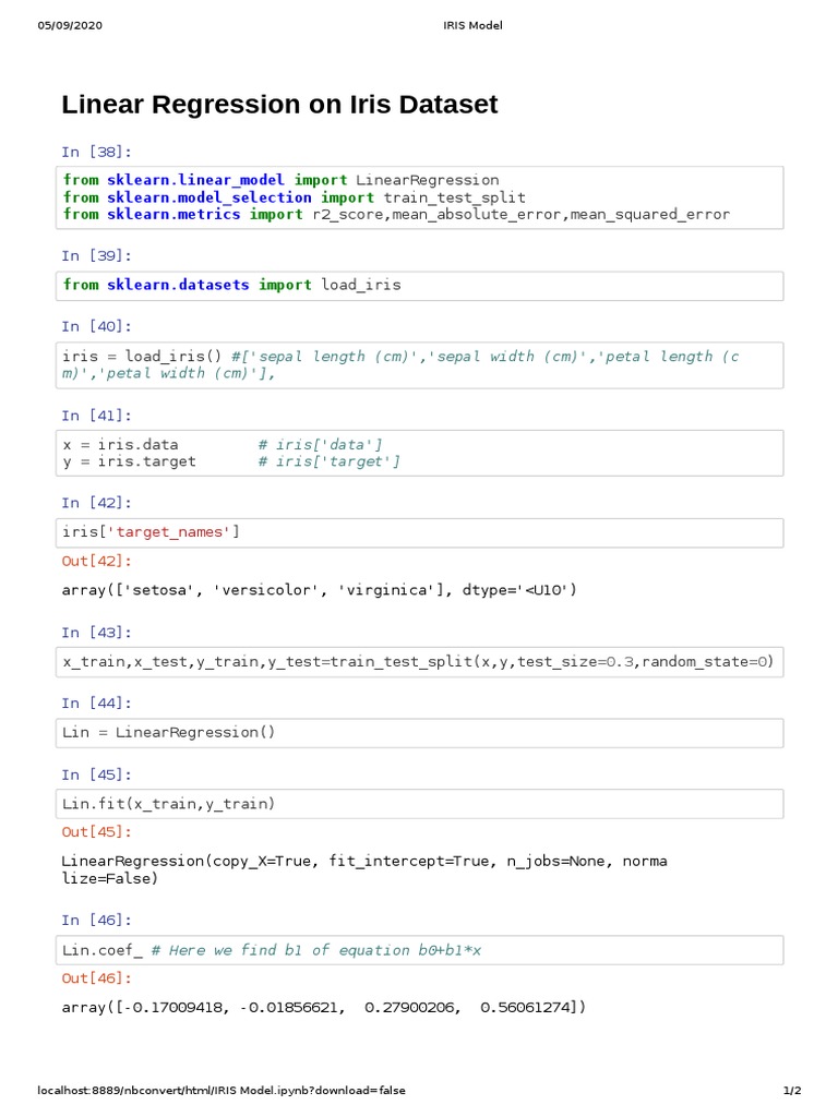 Linear Regression On Iris Dataset: Sklearn - Linear - Model Sklearn ...