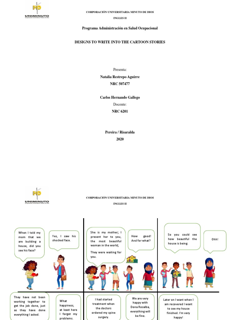 Designs To Write Into The Cartoon Stories | PDF