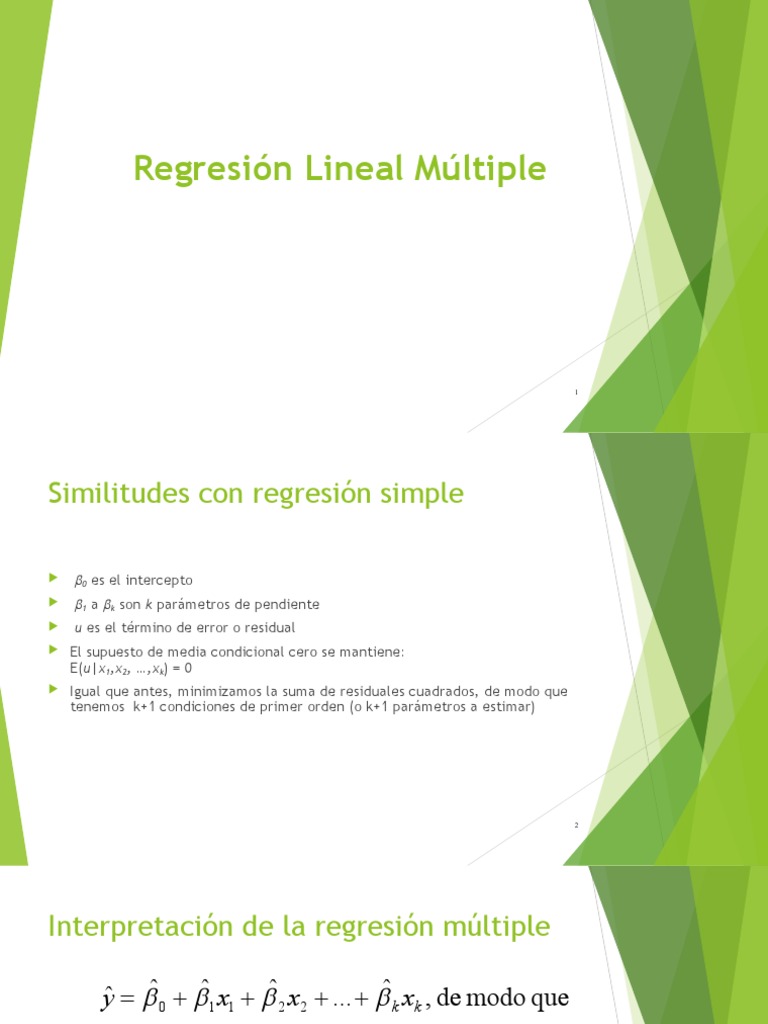 Regresión Lineal Multiple | PDF | Mínimos cuadrados ordinarios | Multicolinealidad