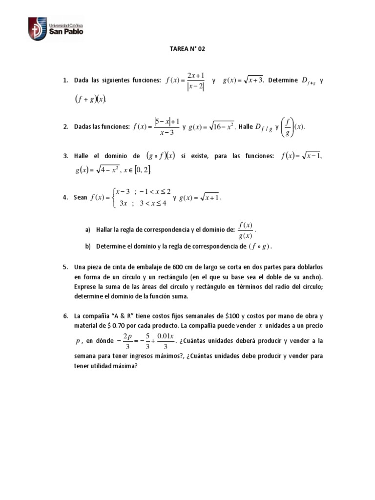 2020-02 Tarea N°02 | PDF
