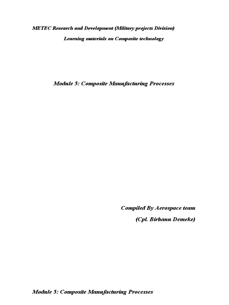 Module 5 (Composite Manufacturing Process) | PDF | Composite Material ...