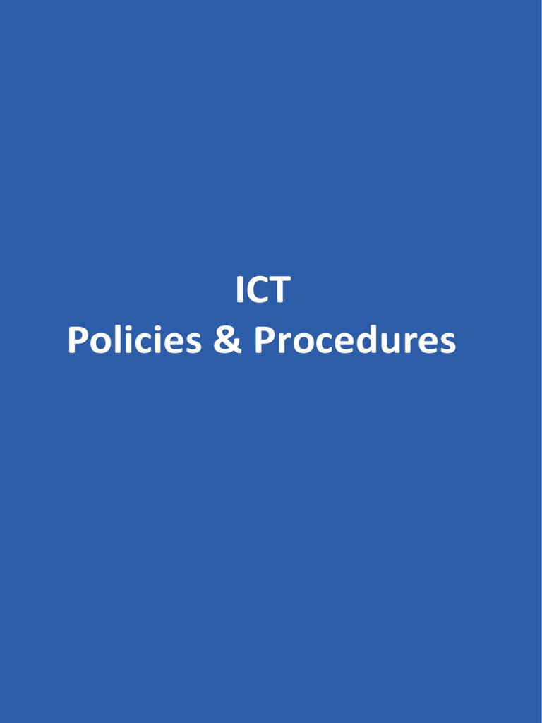 Ict Policies Procedures - v6.0 | Download Free PDF | Backup ...
