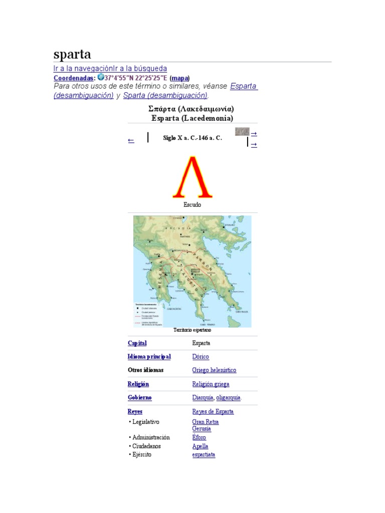 Sparta | PDF | Esparta | Antigua Grecia