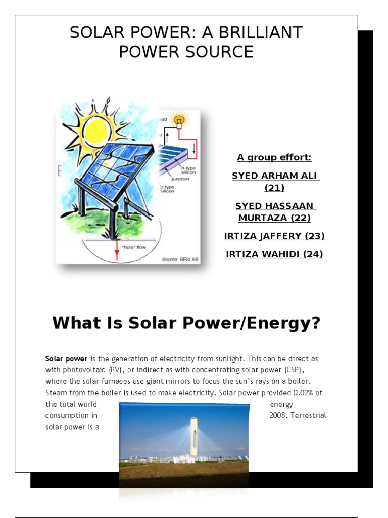 SOLAR POWER Assignment | PDF | Solar Power | Solar Cell