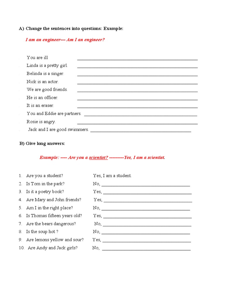 Transforming Statements into Questions | PDF | Language Arts ...