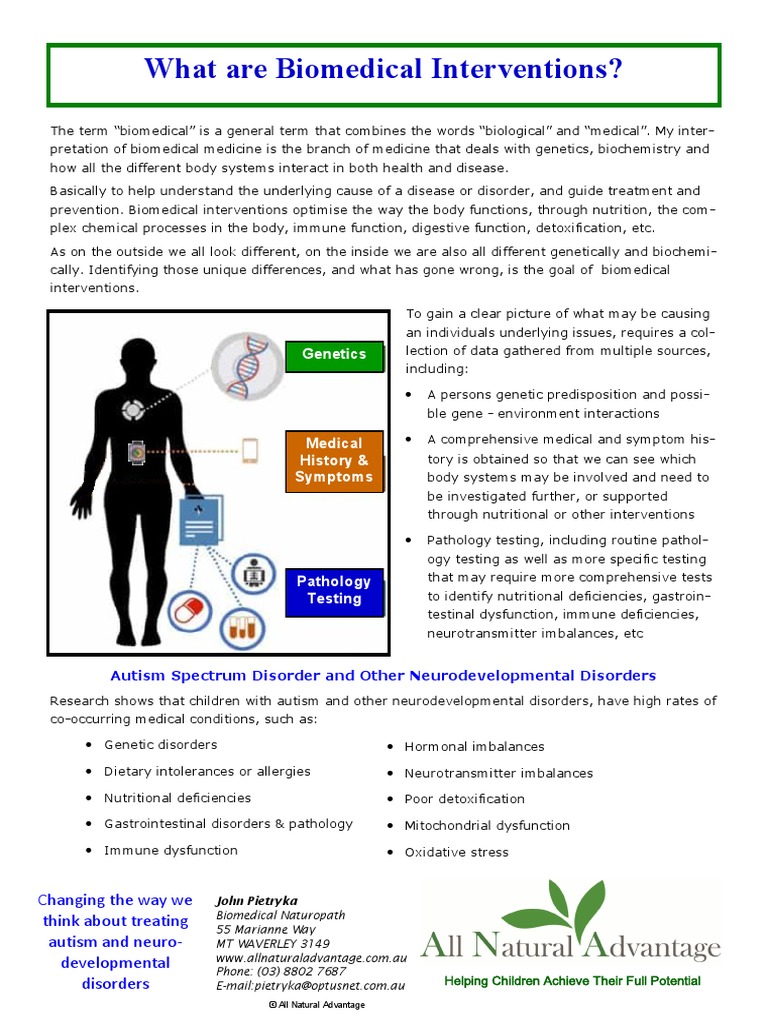 What Are Biomedical Interventions?: Genetics | PDF | Autism | Neuroscience