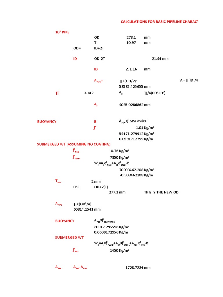 Pipeline Calculation | PDF | Pipe (Fluid Conveyance) | Drag (Physics)