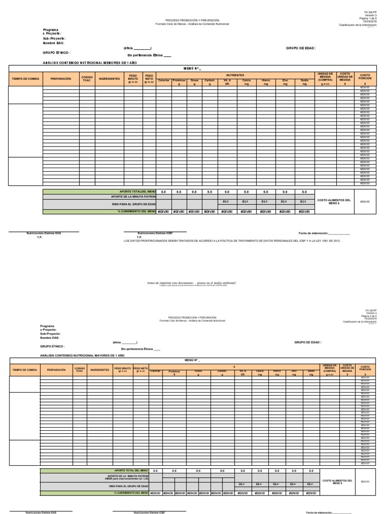 f4.g6.pp Formato Ciclo de Menus-Analisis de Contenido Nutricional v3 ...