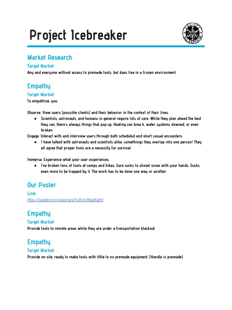 Tanner Spence - Human Centered Design - Research and Padlet | PDF