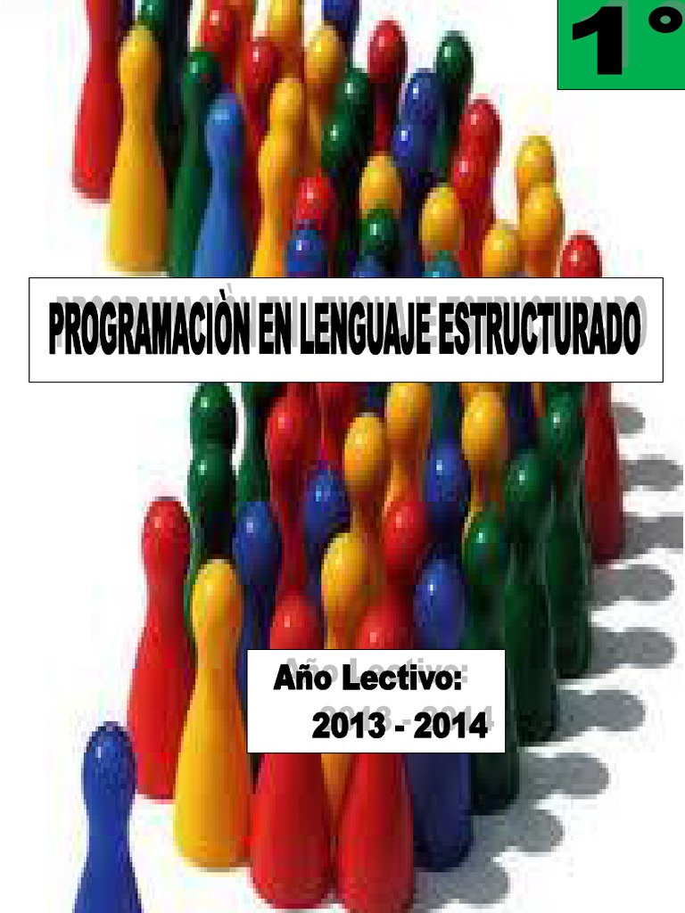 Caratula Programaciòn en Lenguaje Estructurado 1ero Bachillerato | PDF