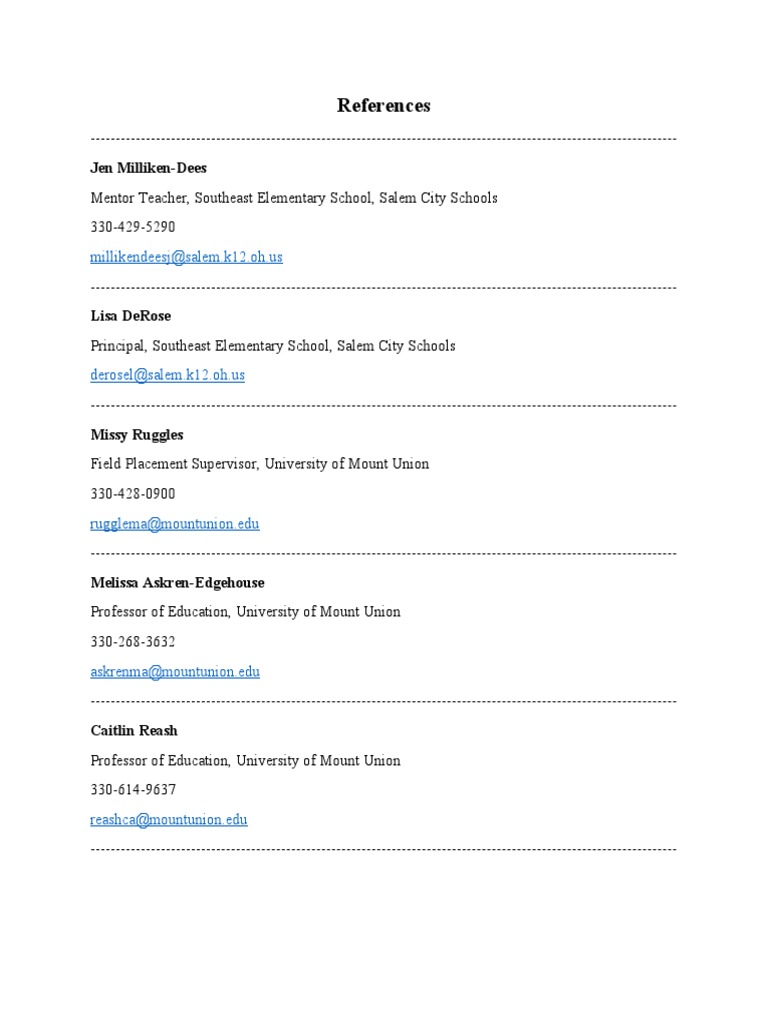 E-Portfolio - References | PDF