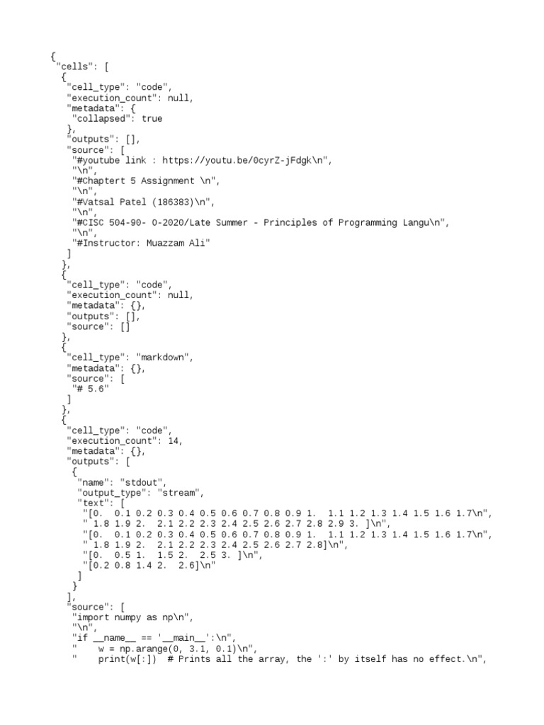CISC 504 - Vatsal - Patel - Assignment 5 - O.ipynb | PDF | Computer ...