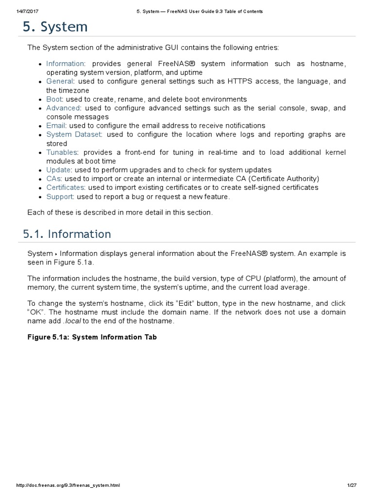System - FreeNAS | PDF | Public Key Certificate | Booting