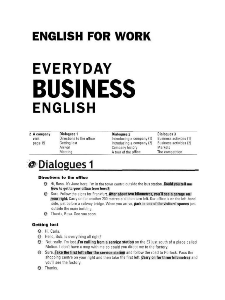 Business English-Giving Directions | PDF